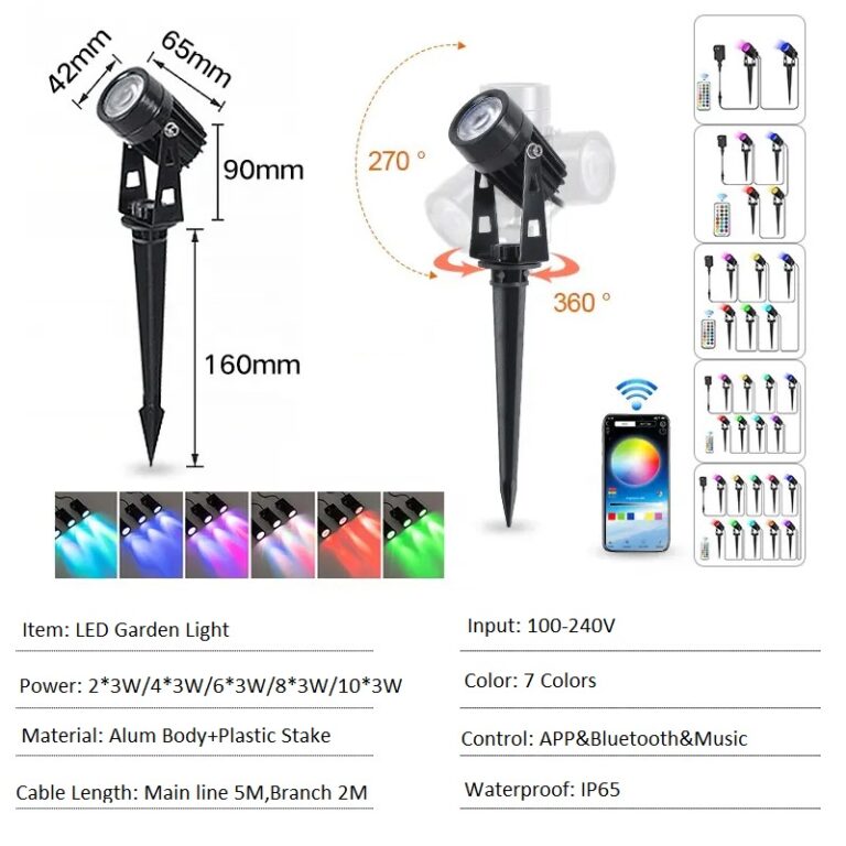 led garden light set