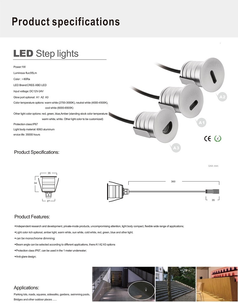 led step light 1w