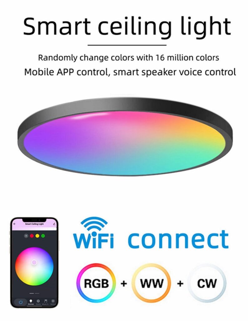 smart led ceiling light 24w/36w